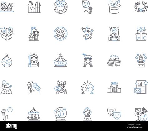 Recognizing Greatness Line Icons Collection Excellence Perfection Mastery Talent Brilliance