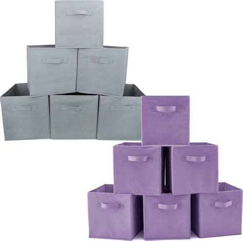 Ezoware Set Of 12 Foldable Basket Bin Collapsible Storage