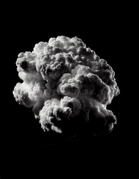 White Cloud Isolated On The White Background Created With Generative Ai Stock Illustration