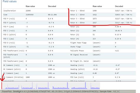 Debugdshotrpmtelemetry Incorrect Values In Blackbox And Spektrum