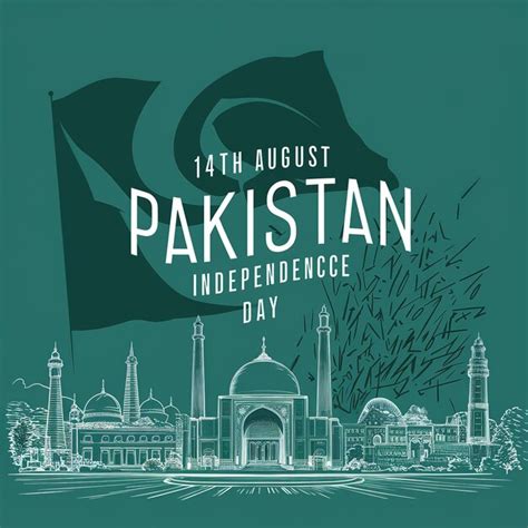 Premium Photo Pakistan Independence Day 14 August Pakistan Flag With