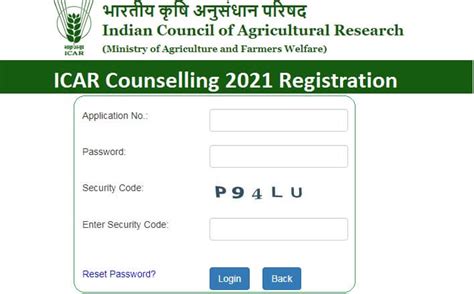 Icar Counselling 2021 Registration Date Ug Pg Website Link