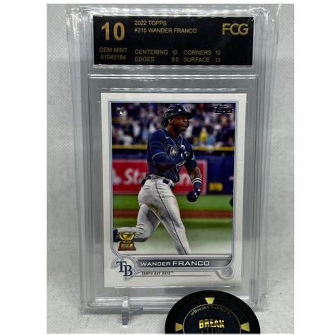2022 Topps 215 Wander Franco Rc Tampa Bay Rays Gem Mint 10