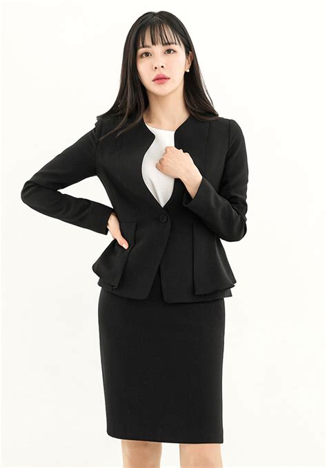 더웨이나인 Y날개 치마세트 유니폼 웨딩홀 비서 면접정장 인기