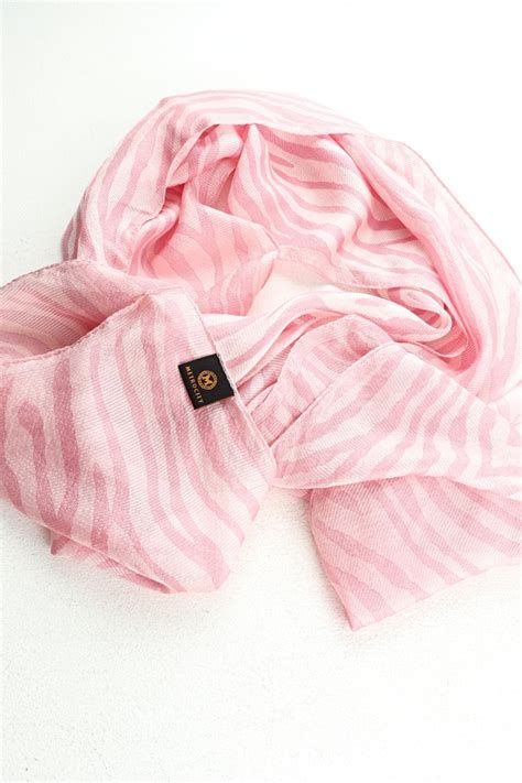 F 메트로시티 실크 스카프 줄무늬 분홍 올드스쿨 헬로마켓