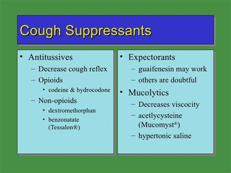 What Is The Difference Between Antitussive Medications And Expectorants