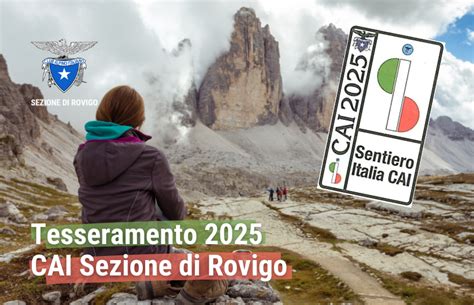 Iscrizione E Rinnovo Tessera CAI Rovigo 2025 CAI Rovigo APS ETS