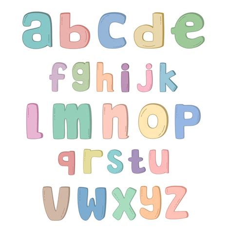 Vetor De Letras Minúsculas Vetor Premium