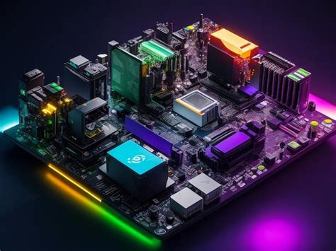 Premium Ai Image Computer Parts Technology