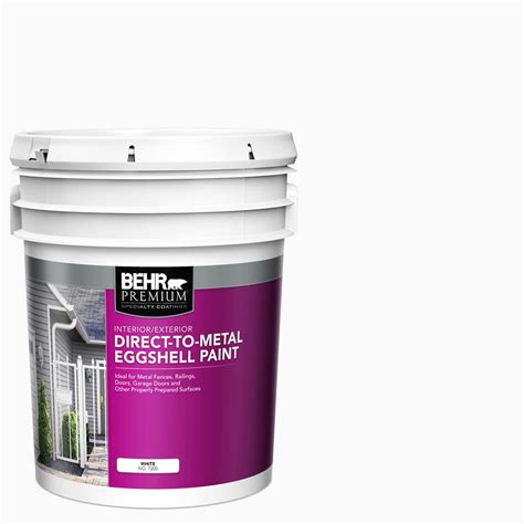 Behr 5 Gal White Eggshell Direct To Metal Interiorexterior Paint