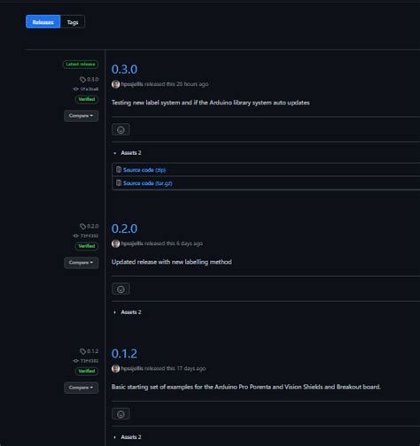 Portenta Example Library Release Updates Not Showing Portenta H7