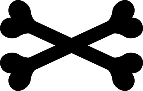 Icono de símbolo de advertencia de huesos cruzados en ilustración
