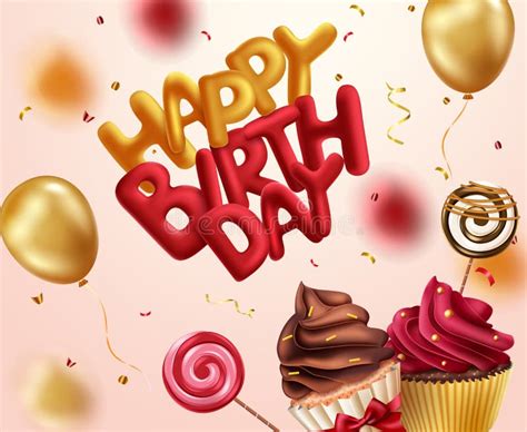Birthday Greeting Vector Template Design Happy Birthday Text In Board