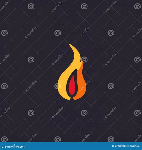 Fire Icon On A Black Background Stock Illustration Illustration Of