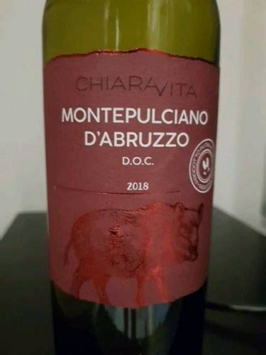 2018 Chiaravita Montepulciano D Abruzzo Vivino US