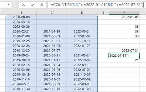 엑셀 특정 날짜 이전 이후 사이 데이터 갯수 세기 W Countif 함수 Countifs 함수 네이버 블로그