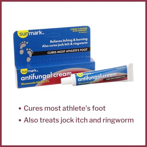 Sunmark Antifungal Cream 2 Miconazole Nitrate Relieves Athletes