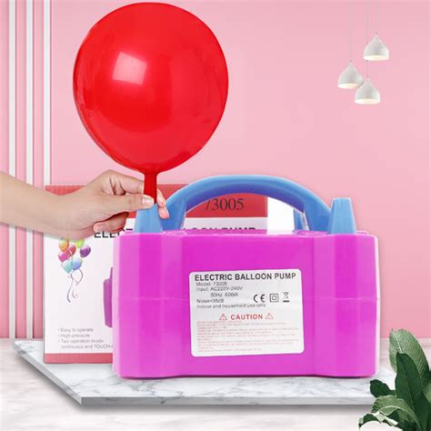 Electric Balloon Air Pump Inflator Dual Nozzle Globos Machine Air