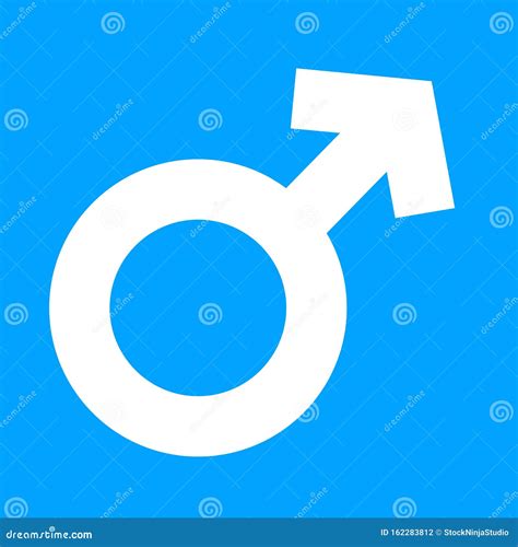 Symbole Masculin En Couleur Bleue Icône Dorientation Sexuelle