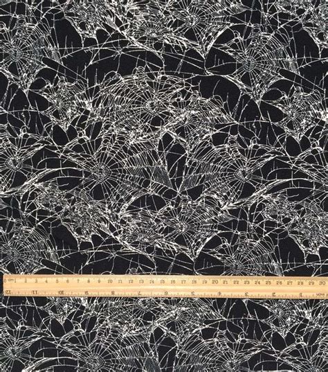 Creepy Webs On Black Halloween Double Brush Jersey Knit Fabric Joann