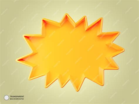 노란색 만화 거품 아이콘 3d 렌더링 그림 무료 Psd 파일