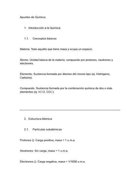 Apuntes Quimica Pdf Enlace Covalente Química