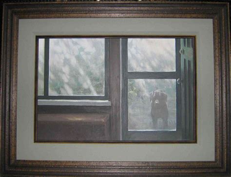 Art Country Canada Robert Bateman Screened Porch Black Lab Offset