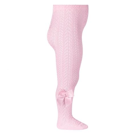 Pink Lace Openwork Bow Tights Lace Tights Pink Lace Openwork