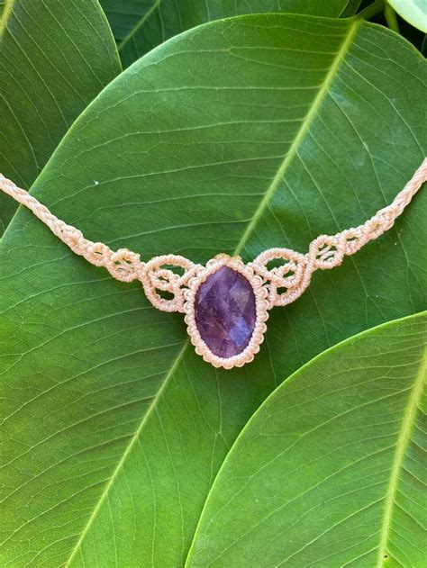 Macrame Necklace Handmade Jewelry For Women