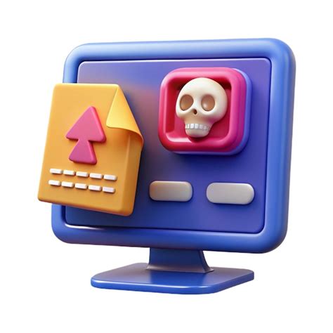 Computer Viruses Online Security Concept 3d Vector Icon Ilustration