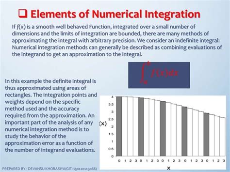 Numerical Integration Error Formula Gaussian Quadrature Formula Pptx
