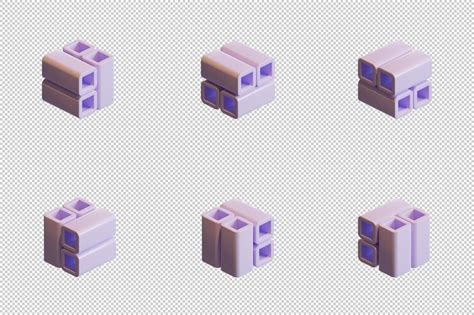 Premium Psd Cube 3d Render Design Element 05