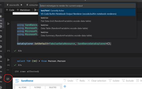 sql results not rendered with nteract data explorer · issue 2545