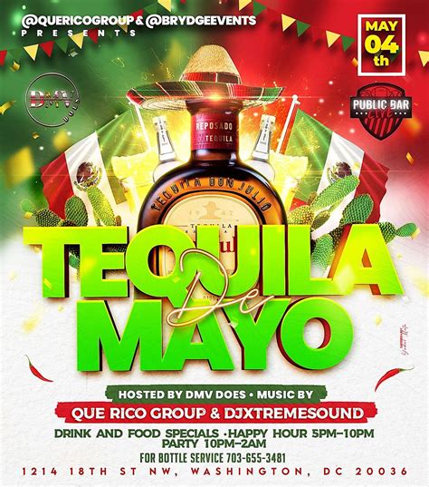 Tequila De Mayo Event At Public Bar Live Public Bar Live Washington