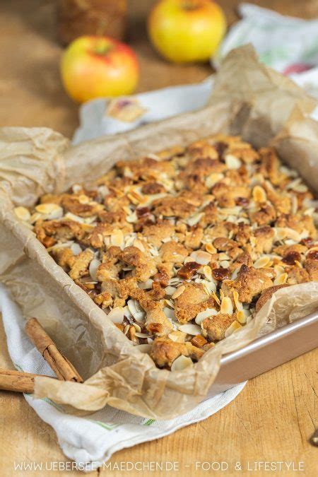Nussiger Apfel Streusel Kuchen Mit Karamell