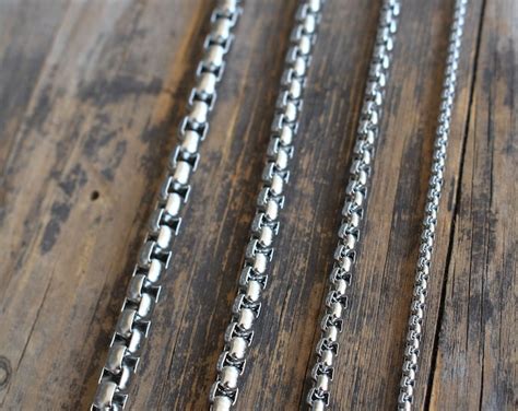 Waterproof Silver Rope Style Chain Necklace For Men Mens Stainless Steel Necklace Mens Jewelry