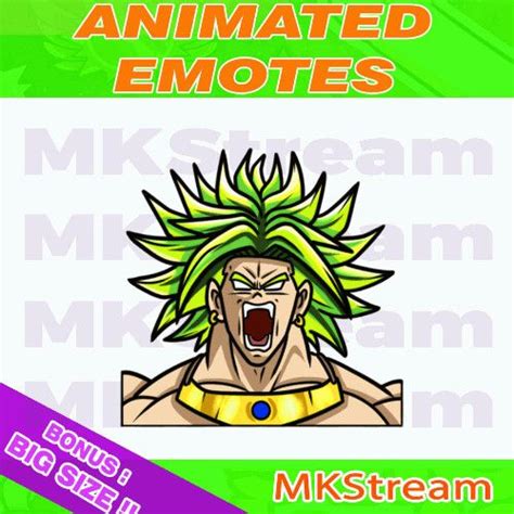 Twitch Animated Emotes Dragon Ball Broly Rage Mkstream Animation