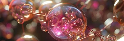 Premium Photo Abstract Molecular Structure With Luminous Connections