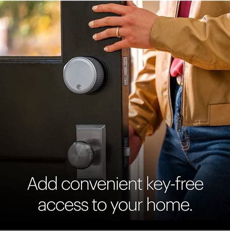 August Smart Lock Th Gen Automatically Locks Unlocks Code Entry With Smart Keypad Wi Fi