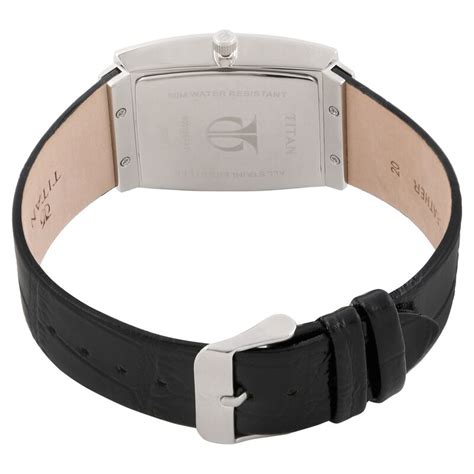 Buy Online Titan Quartz Analog With Date White Dial Leather Strap Watch