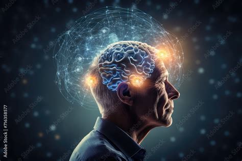 Vivid Neuronal Brain Dots Connecting Through Synapses Self Awareness Spike Timing Dependent