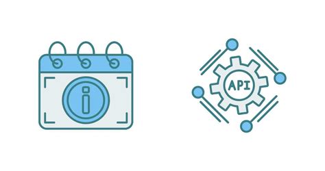 Api And Calendar Icon 32766570 Vector Art At Vecteezy