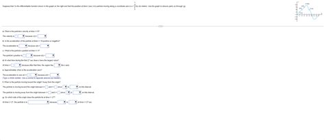 A What Is The Particle S Velocity At Time T B Chegg