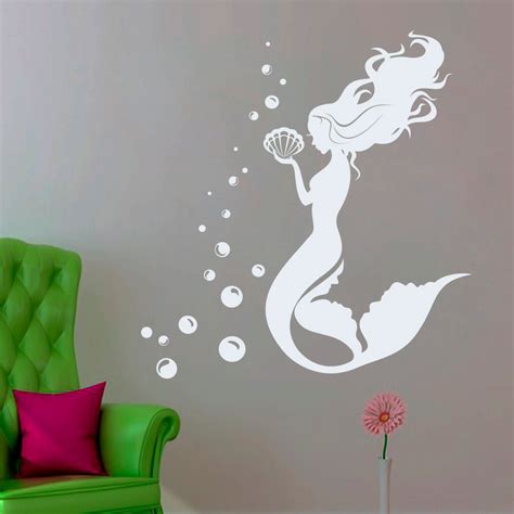 Mermaid Wall Decals Nautical Decals Bathroom Vinyl Stickers