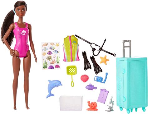 Barbie Dolls And Accessories Marine Biologist Doll Brunette And Mobile
