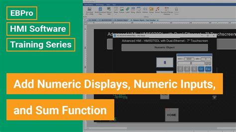 Ebpro Hmi Software Training Add Numeric Displays Numeric Inputs And