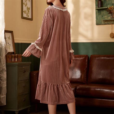 Quindos Pajamas For Women Thick Warm Long Nightgowns For Women Long