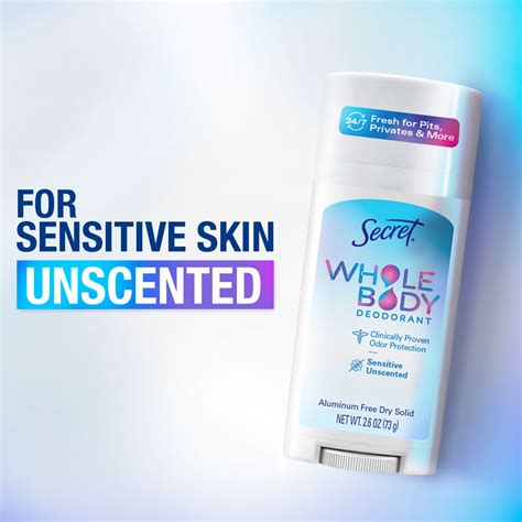 Whole Body Stick Aluminum Free Deodorant For Women Unscented Secret