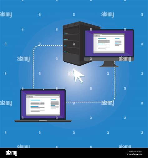 Remote Access Computer And Laptop Stock Vector Image Art Alamy
