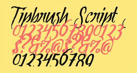 Tipbrush Script Slanted Free Font What Font Is